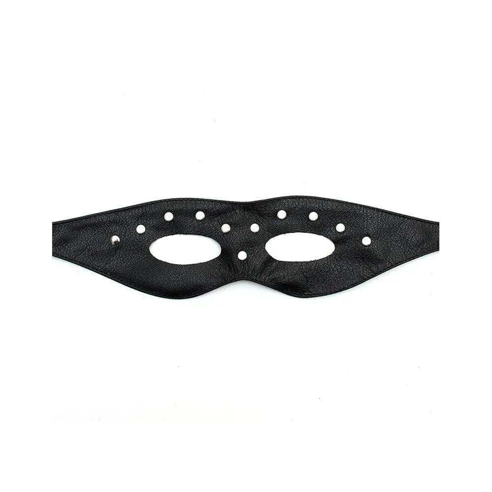 Leather Open Eye Mask with Rivets - Black | Same Day Dispatch Available ...